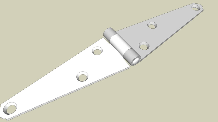 4' heavy-duty strap hinge | 3D Warehouse