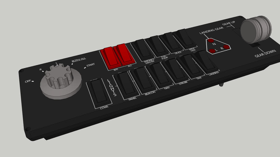 Saitek / Logitech Flight Switch Panel | 3D Warehouse