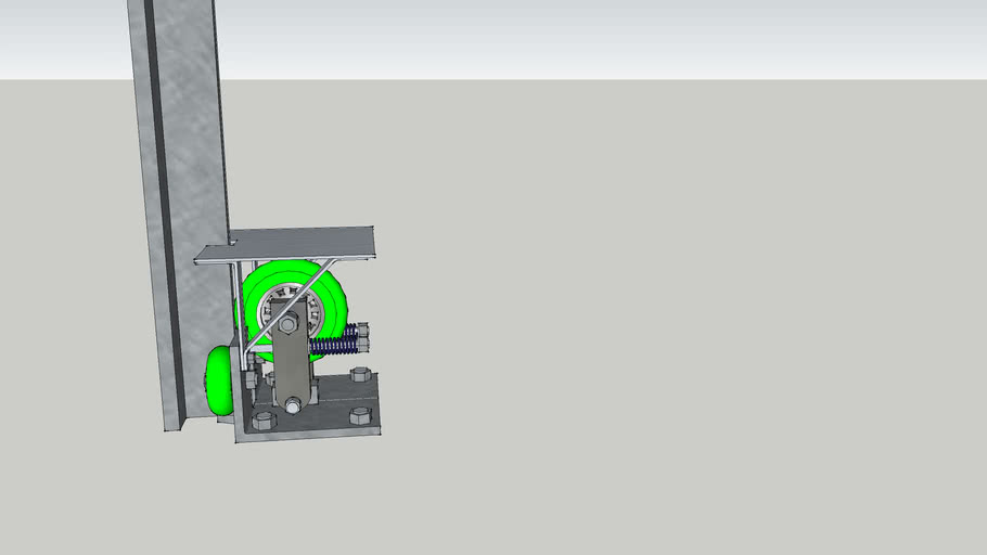 Elevator Roller Guide with Guide rail | 3D Warehouse