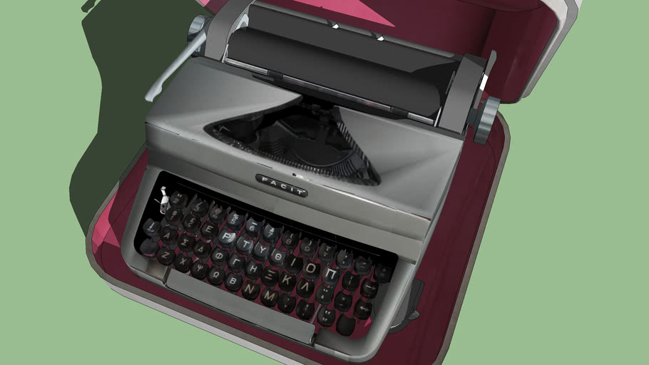 Facit TP1 Typewriter / Γραφομηχανή Facit TP1 | 3D Warehouse