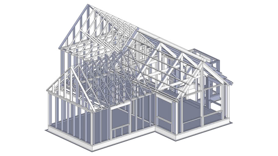 Timber frame | 3D Warehouse
