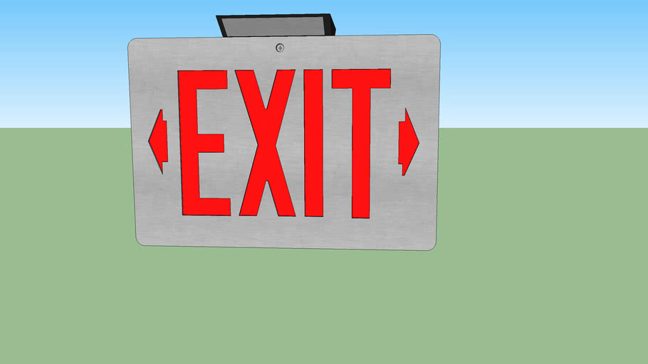 Vintage Lithonia Lighting Exit sign | 3D Warehouse