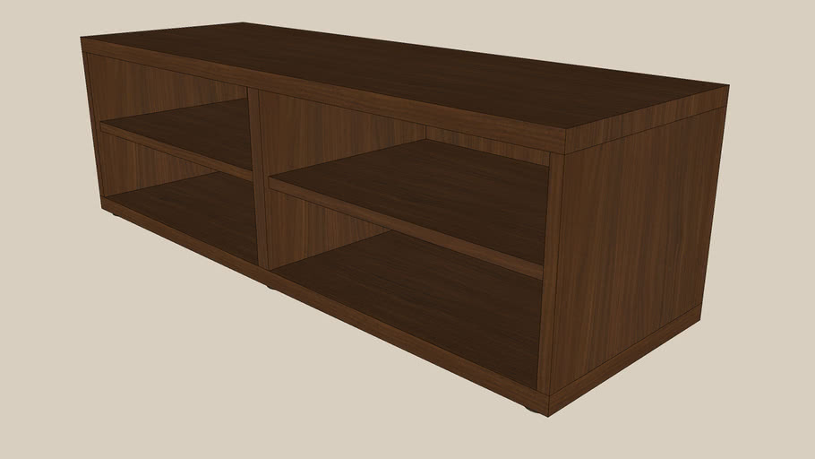 BESTA shelf 120x40x38 walnut | 3D Warehouse