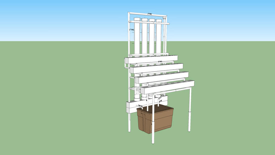 Hydroponic PVC Stawberry Tower | 3D Warehouse