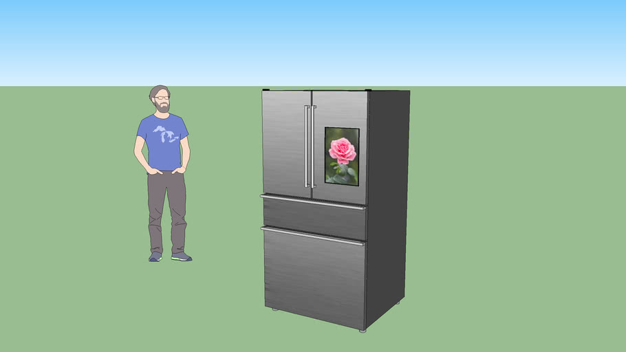 Modern 4 Door Fridge | 3D Warehouse