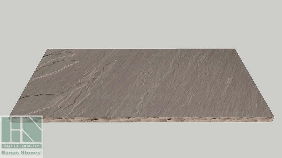 Banas Stones Natural Jumbo Slabs - 36' x 72' - Banas Slate Grey | 3D ...