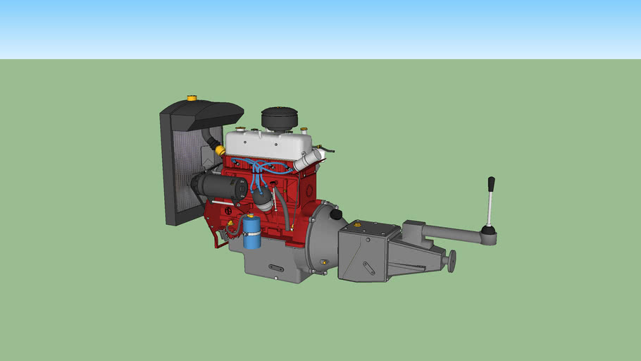 XPAG engine for MG TD car | 3D Warehouse