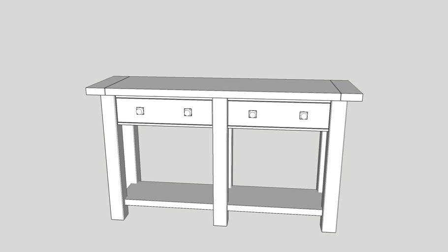 Benchwright 54' Console Table | 3D Warehouse