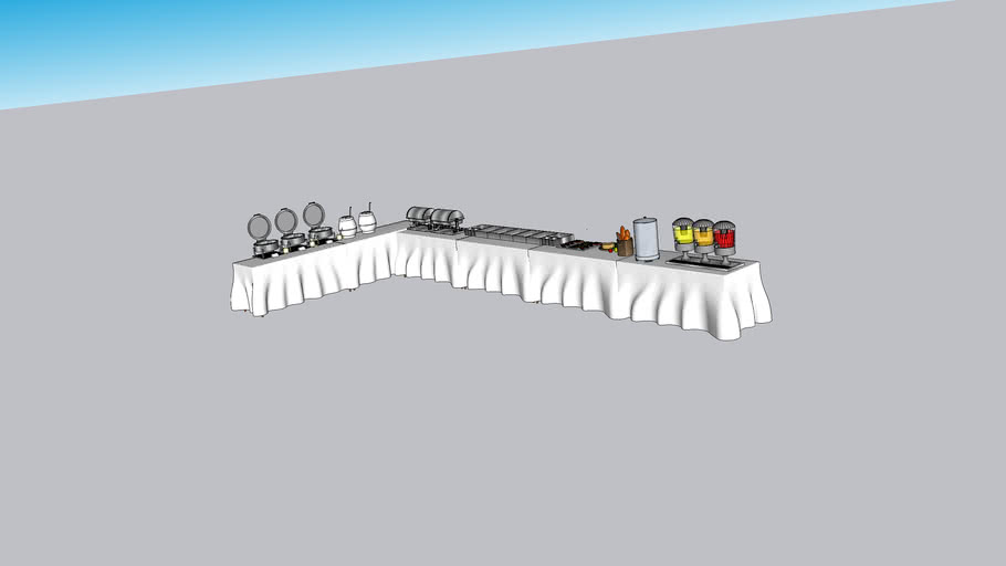 Simple Buffet Counter | 3D Warehouse