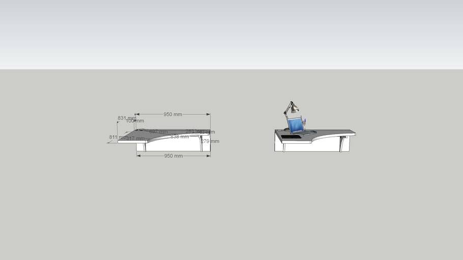 Foldable Corner Table | 3D Warehouse