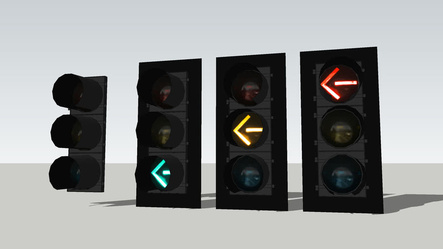 12 inch Kopp Glass Incandescent Left Turn traffic signals | 3D Warehouse