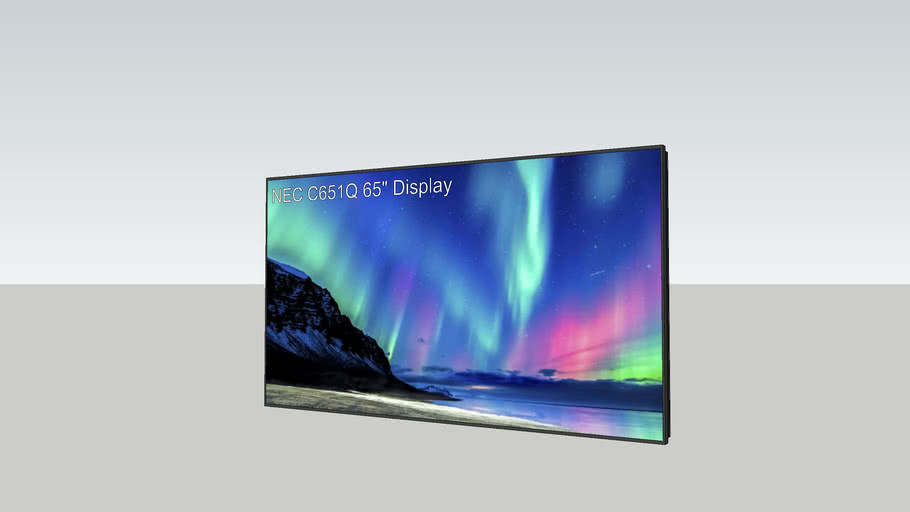NEC C651Q UHD LCD Display | 3D Warehouse