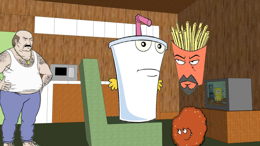 Carl & Master Shake Frylock & Meatwad watch SpongeBob episode A Day ...