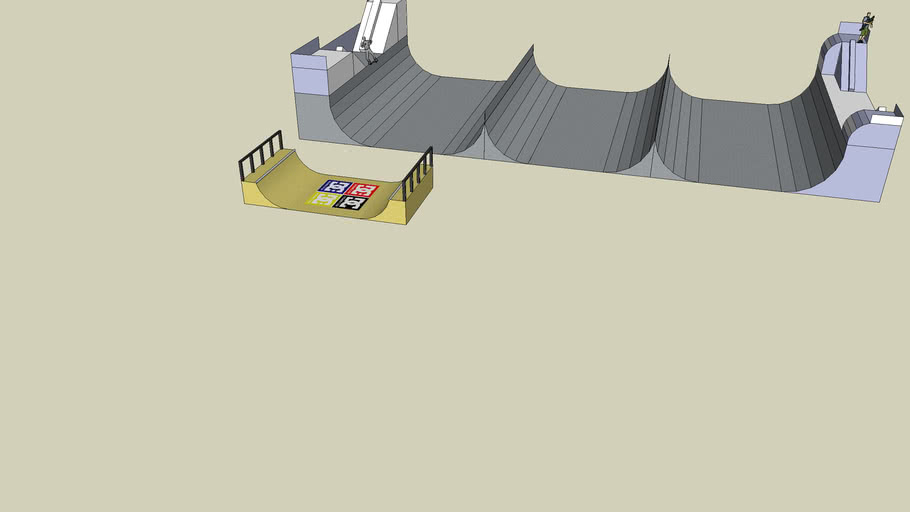 un triple u et une mini rampe | 3D Warehouse
