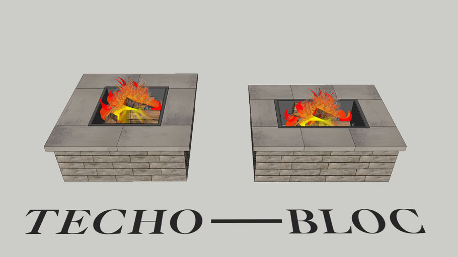 Techo-Bloc - Brandon Fire Pits | 3D Warehouse