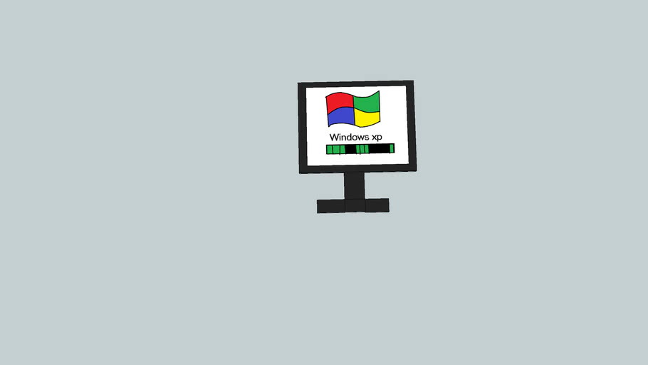 monitor with windows xp loading screen | 3D Warehouse