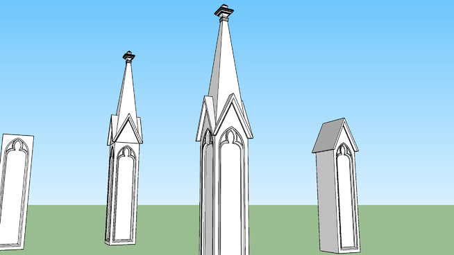 Gothic pinnacles and panels | 3D Warehouse