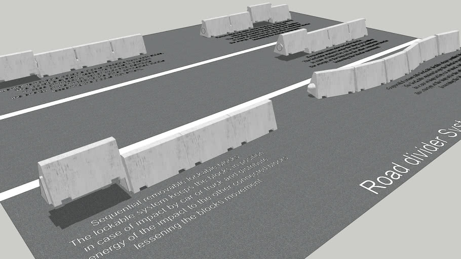 Road concrete divider | 3D Warehouse