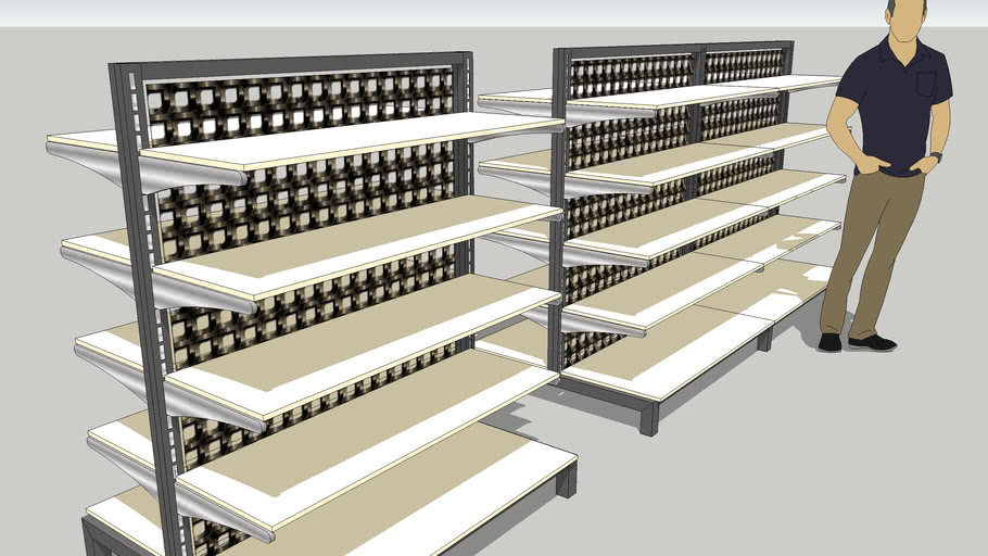 Store Merchandise Shelving Fixture | 3D Warehouse