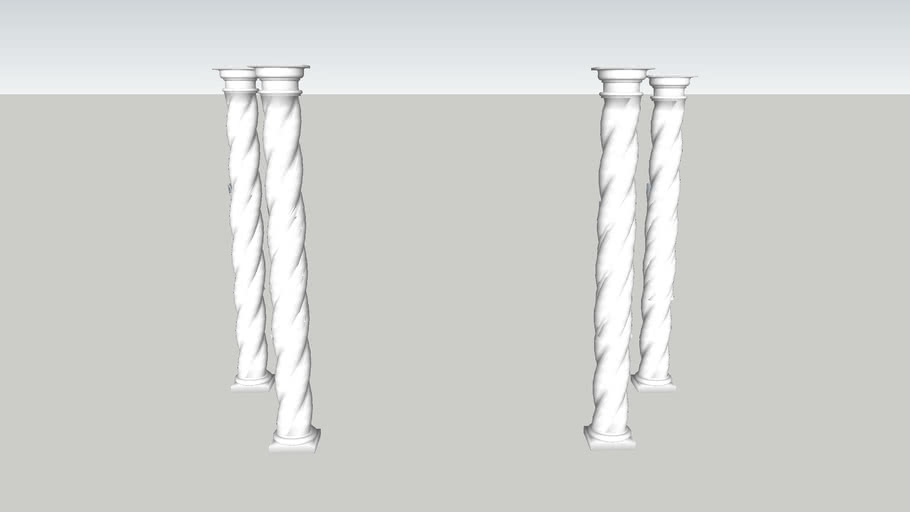 Six Spiral Columns | 3D Warehouse