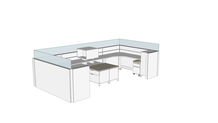 Herman Miller Hive - Custom Workstation 1.2 | 3D Warehouse