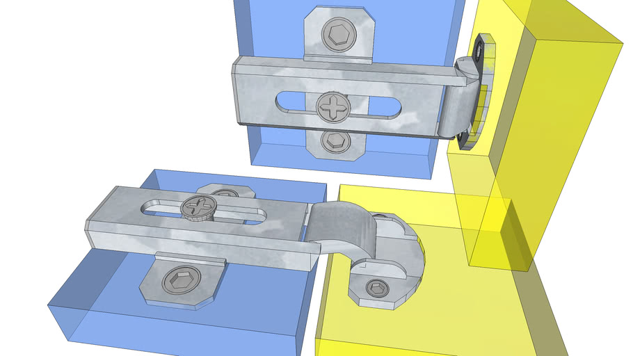 Hinge - Kitchen Cabinet - Open & Closed | 3D Warehouse