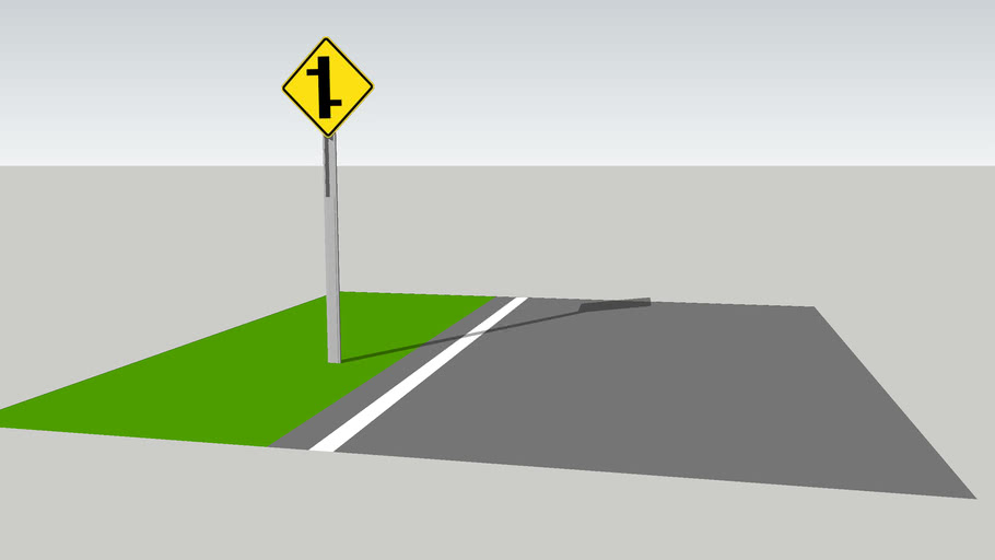 Staggered Junction Sign 2 / Señal Empalmes Sucesivos 2 | 3D Warehouse