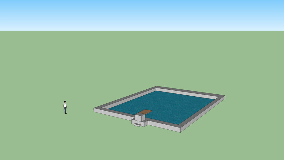 Swimming Pool + Diving Board | 3D Warehouse