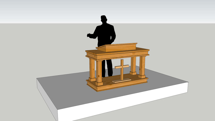 Traditional Wooden Pulpit | 3D Warehouse