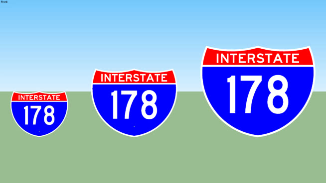 Interstate 178 Sign | 3D Warehouse