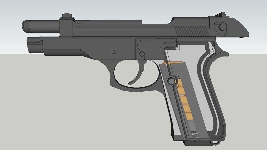 M9 Beretta (Slide Back, See through!) | 3D Warehouse