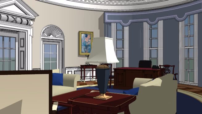 White House Oval Office Floor Plan