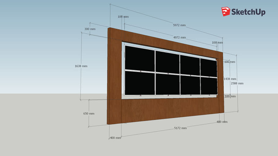 2x4 wall display | 3D Warehouse