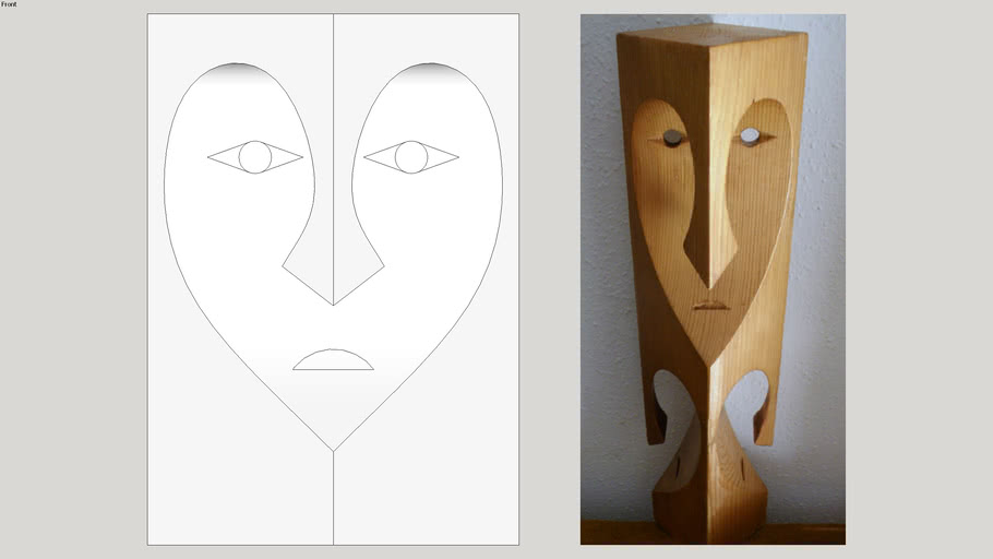 Simple wooden mask | 3D Warehouse