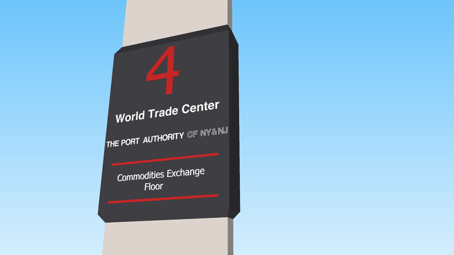 WTC 4 Commodities Echange Building Old Sign on Liberty & Church Street ...