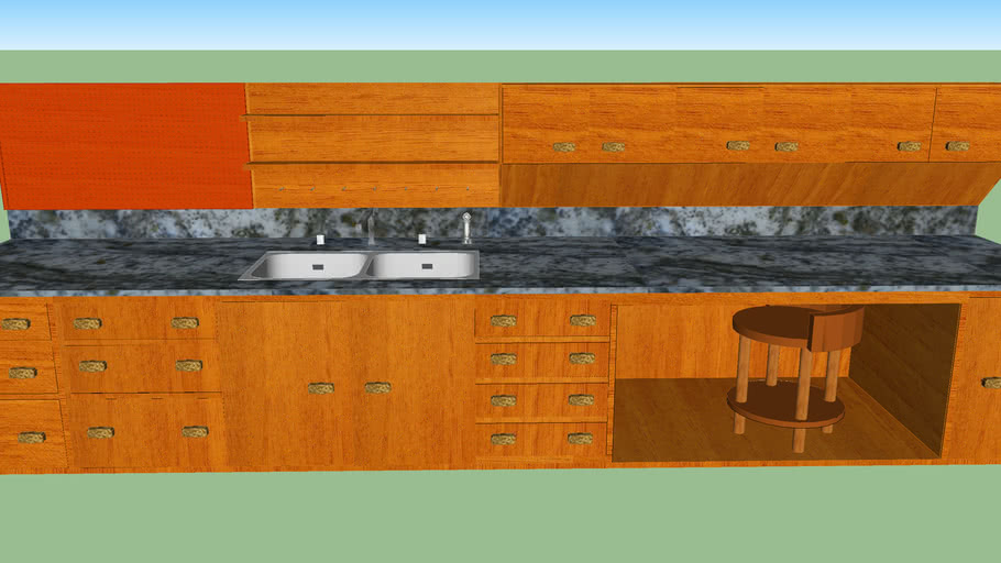 16ft kitchen counter | 3D Warehouse