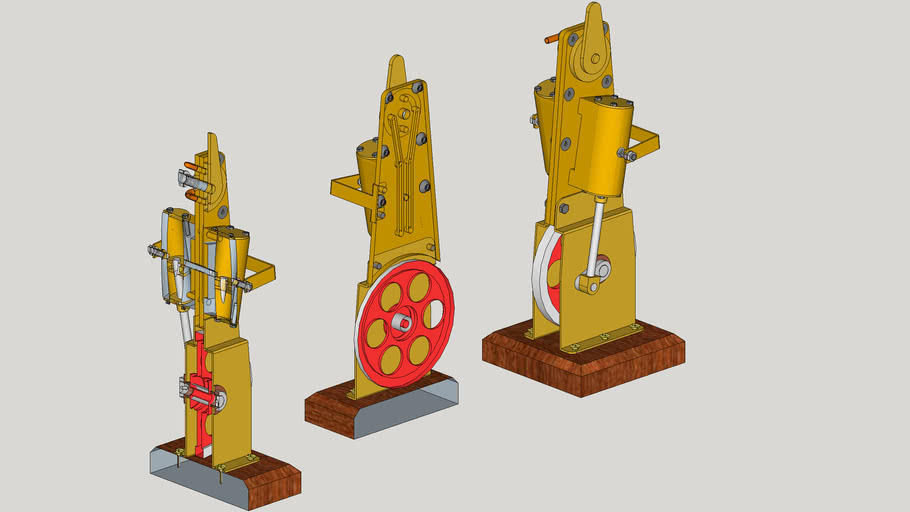 Vertical slimline twin cylinder steam engine | 3D Warehouse