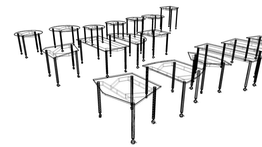 Kite foldable table by Ocee | 3D Warehouse