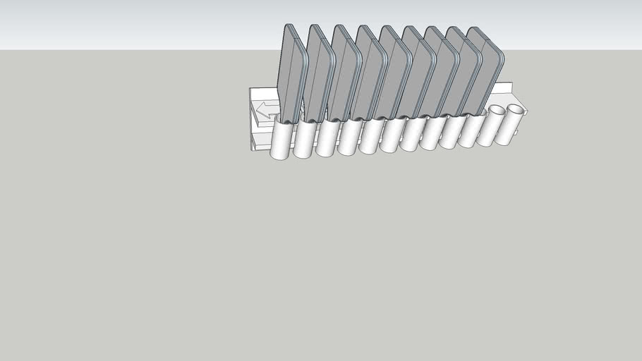 Pickleball paddle rack 'Next Up' for12 paddles | 3D Warehouse