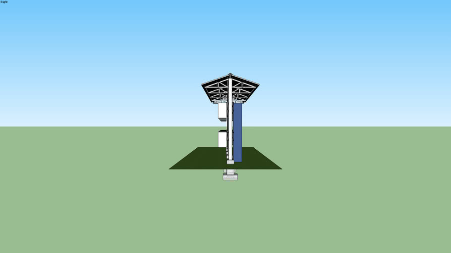 Inverter Shelter/Canopy using steel structure and concrete pad ...