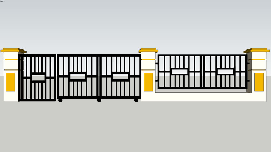 Pagar + Gerbang 300 x 300 mm | 3D Warehouse