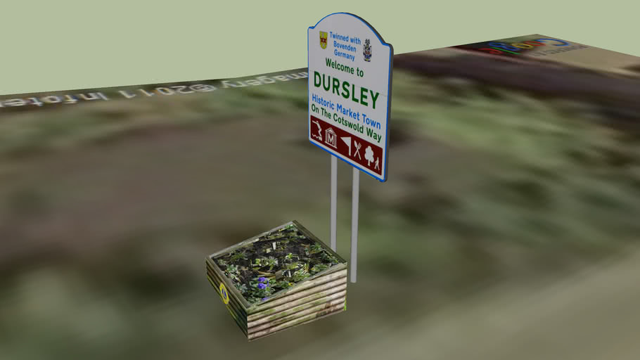 Parish sign #3, Dursley | 3D Warehouse
