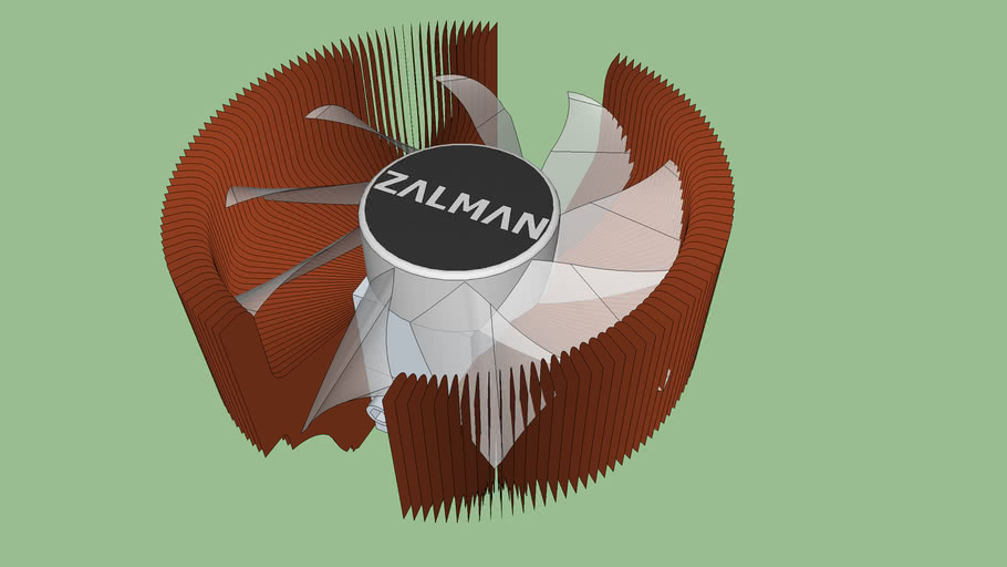 Zalman All Copper Cpu Cooler Heatsink Fan | 3D Warehouse