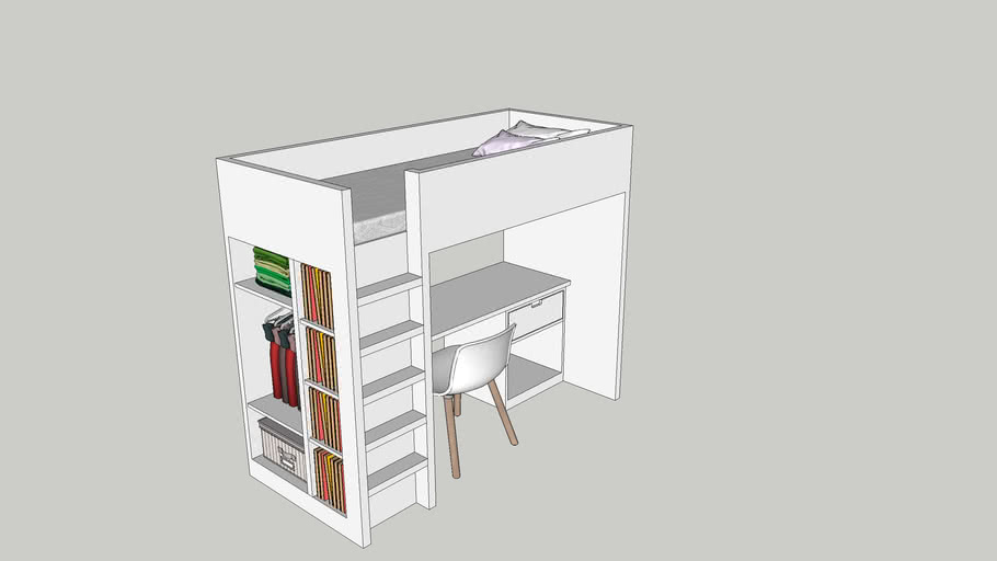 Bed frame bunk.skp | 3D Warehouse