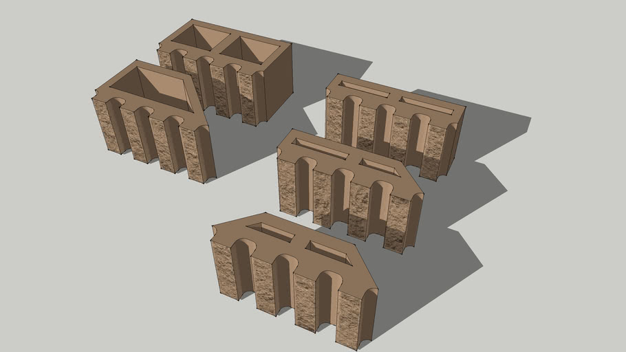 Architectural Split Rib Block | 3D Warehouse