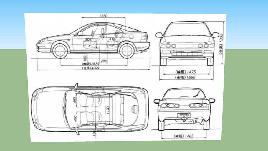 Acura Integra Blueprint | 3D Warehouse