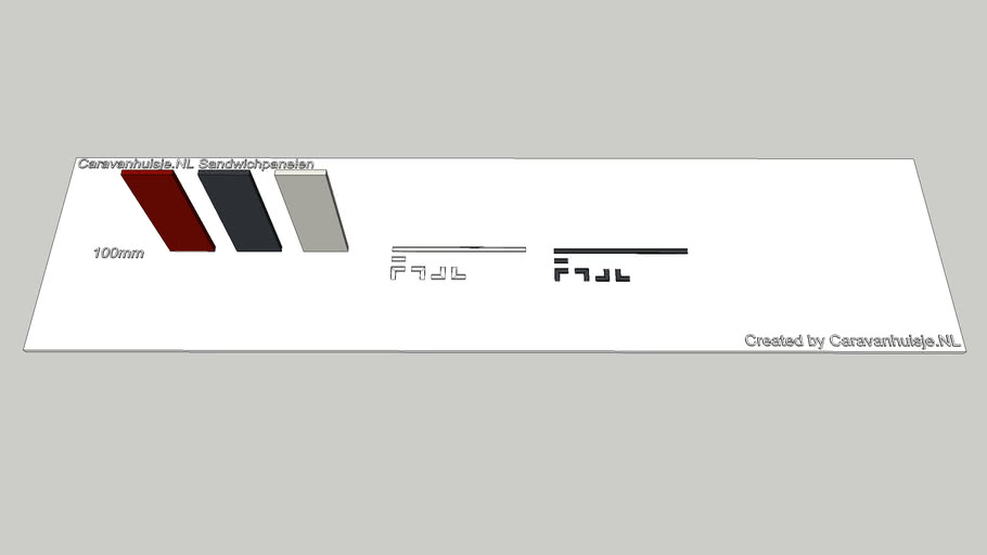 Sandwich paneel - Sandwich panel - Sandwichplatte 100mm | 3D Warehouse