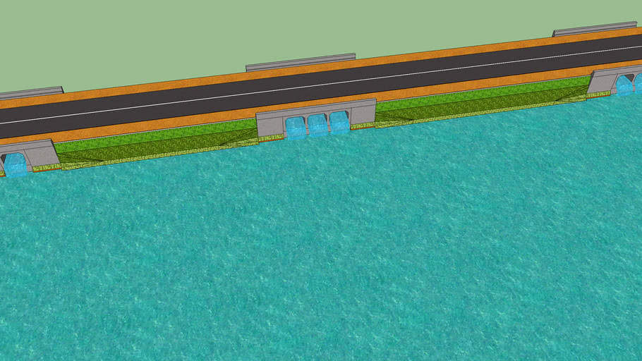 jembatan Box Culvert single, double, dan triple | 3D Warehouse
