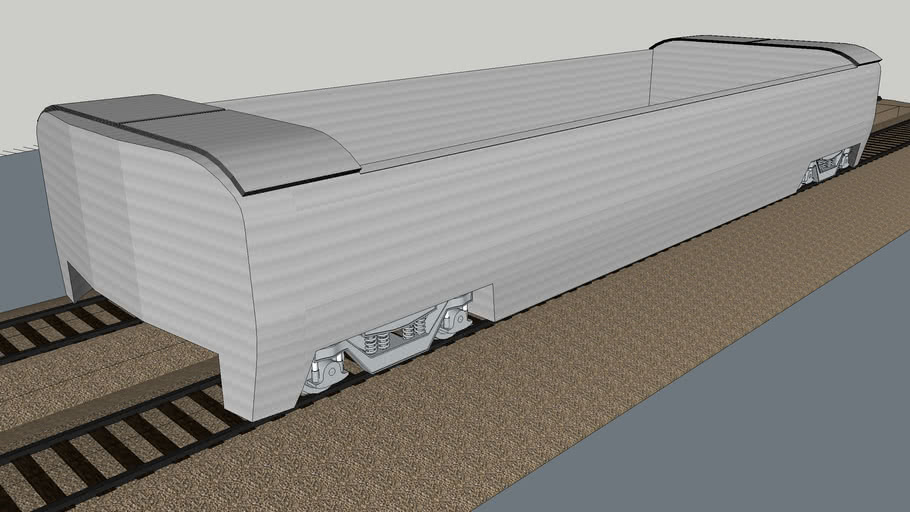 UK CargoStar 23m container well car | 3D Warehouse