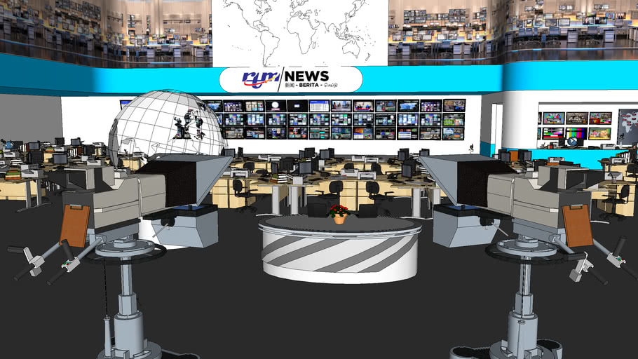 RTM newsroom studio idea | 3D Warehouse